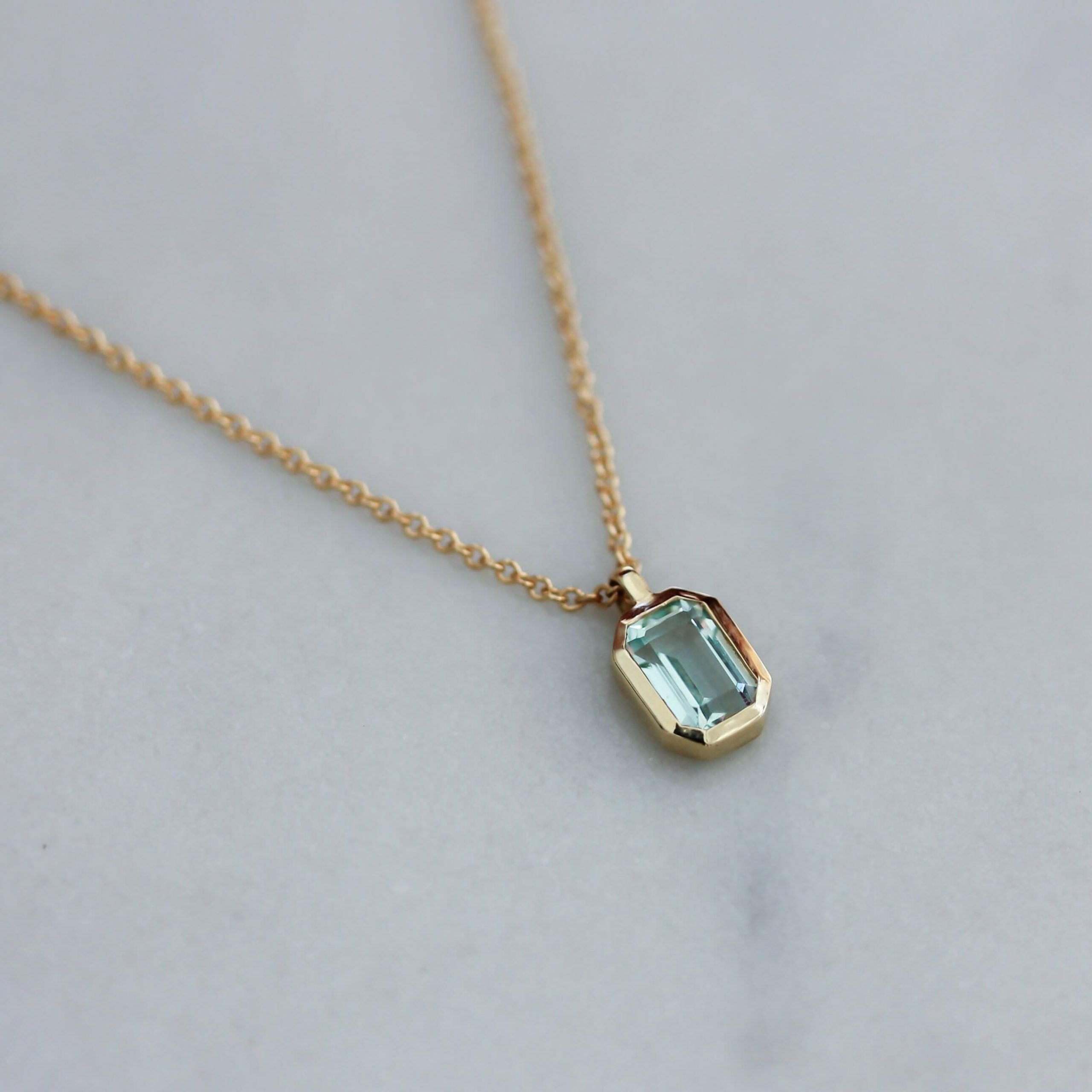 Thomas Necklace 14K Gold Aquamarine – She-Ra Jewelry Global